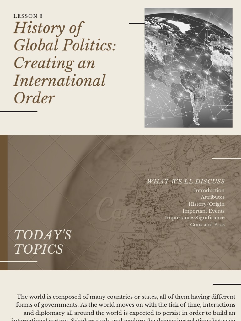 A History of Global Politics: Creating An International Order | PDF ...