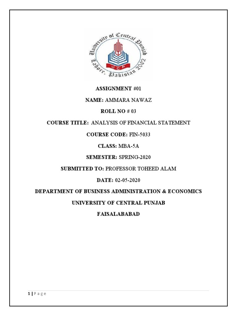 Analysis of Financial Statement | PDF
