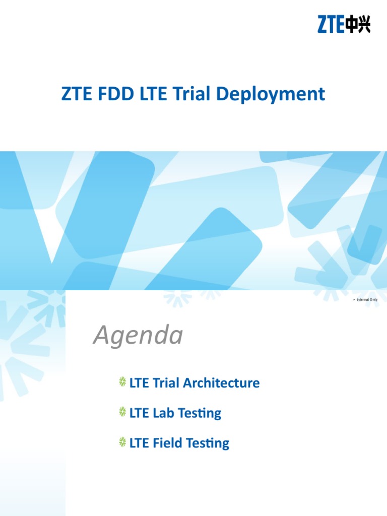 ZTE FDD LTE Trial Deployment Testing Gui | PDF | Lte (Telecommunication ...