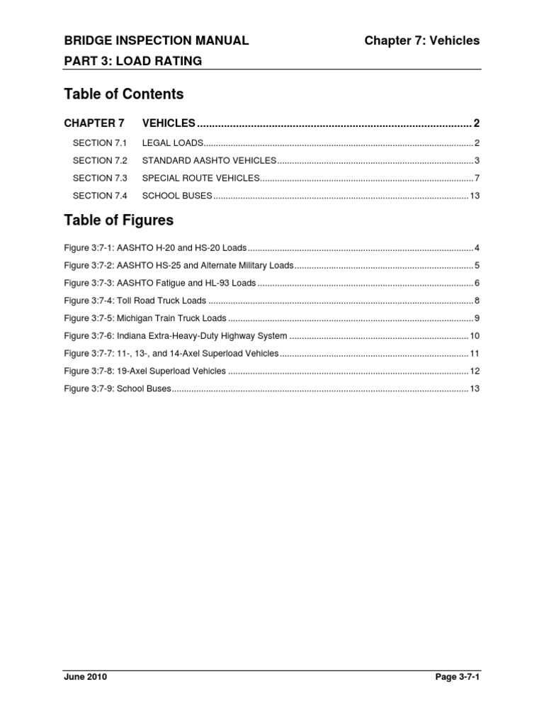 Bridge Inspection Manual Chapter 7: Vehicles Part 3: Load Rating | PDF ...