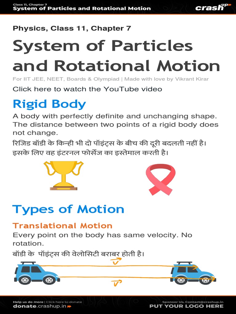CrashUp 11PH07 Rotational Motion PDF | PDF | Rotation Around A Fixed ...