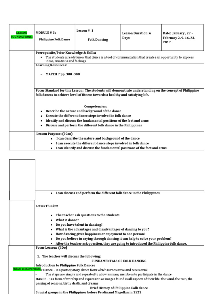 P.E (L1-4th Quarter) Folk Dance | PDF | Dances | Philippines