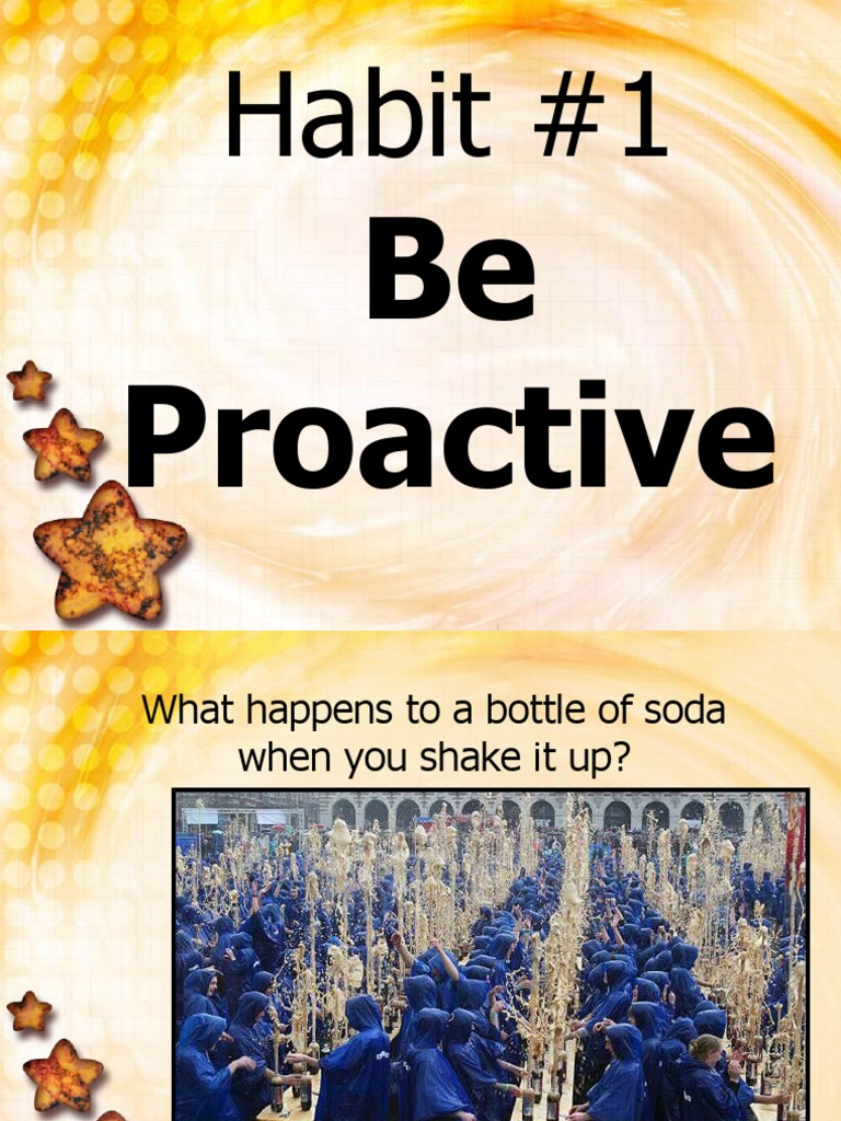 Be Proactive | PDF | Psychological Concepts | Behavioural Sciences