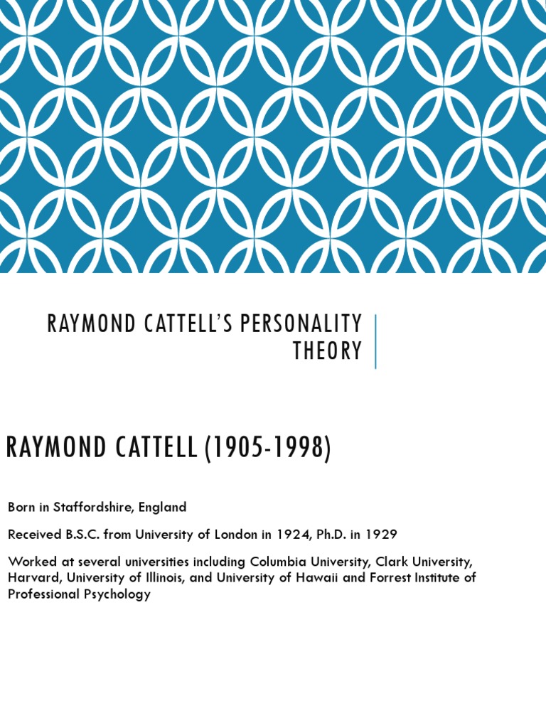 Raymond Cattell'S Personality Theory | PDF | Personality Psychology ...