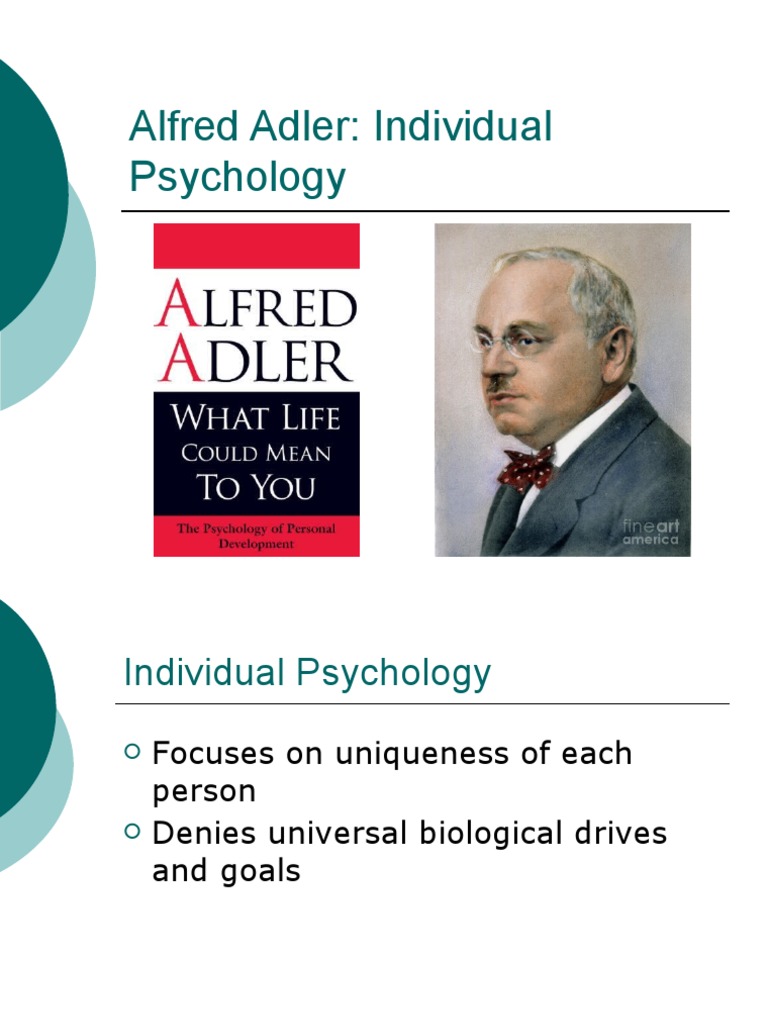 Alfred Adler: Individual Psychology | PDF | Neuroscience | Clinical ...