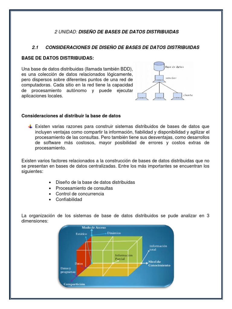 Resumen Diseño de Base de Datos Distribuidas | PDF | Bases de datos | Usuario (informática)