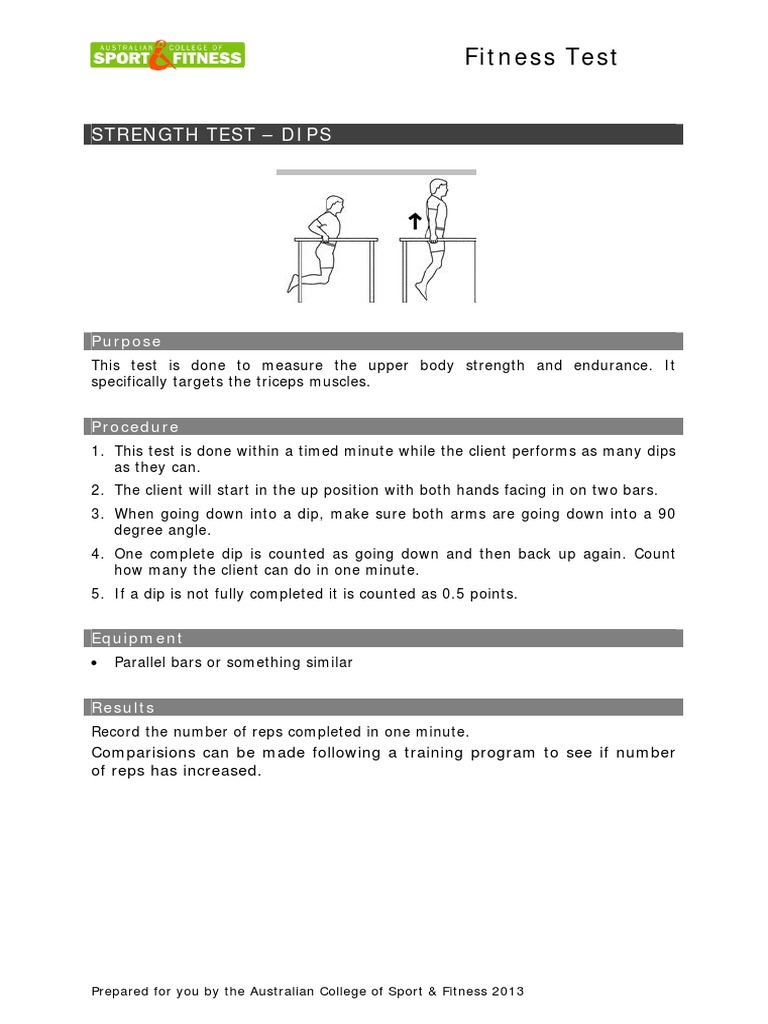 Strength Test Dips | PDF