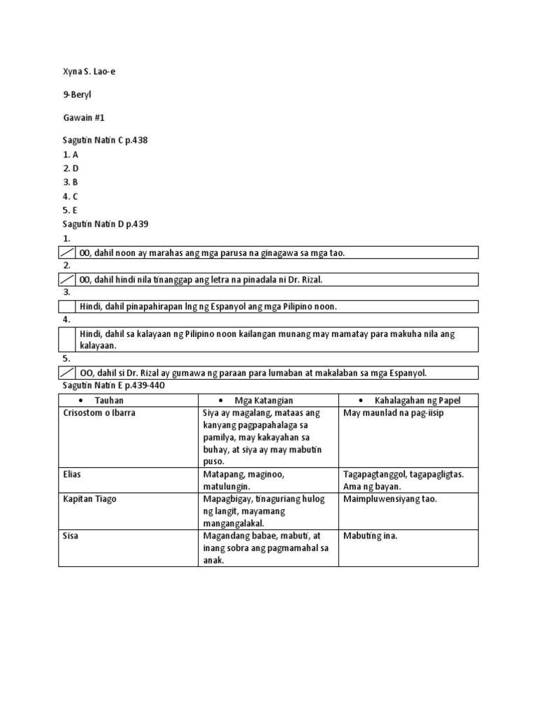 Filipino Assignment | PDF