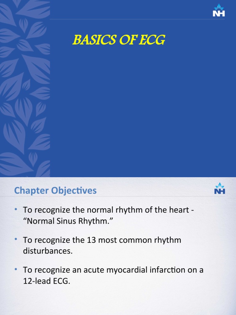 ECG Basics: Normal Rhythm & Analysis | PDF | Electrocardiography ...