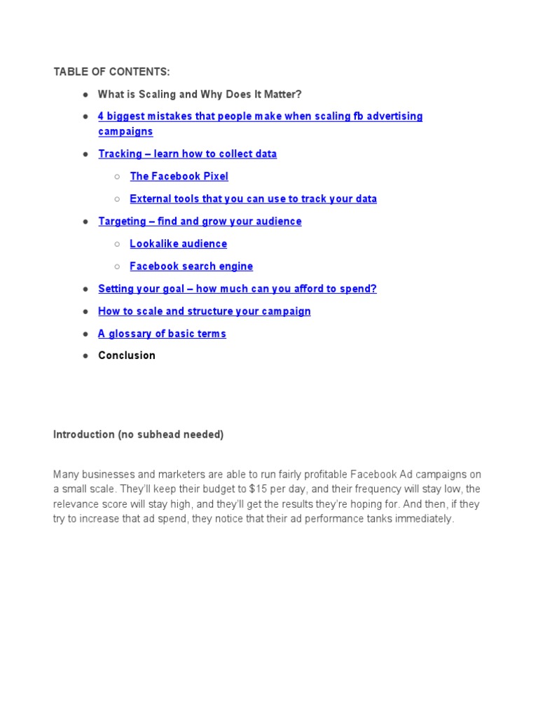 Alex Fedotoff - Ultimate Guide To Scaling FB Campaigns | PDF ...