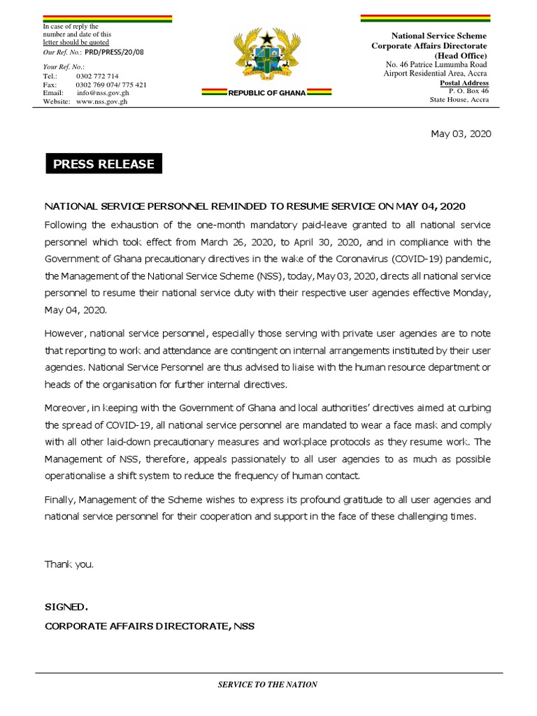 NSS Resumes National Service May 2020 | PDF | Government | Business