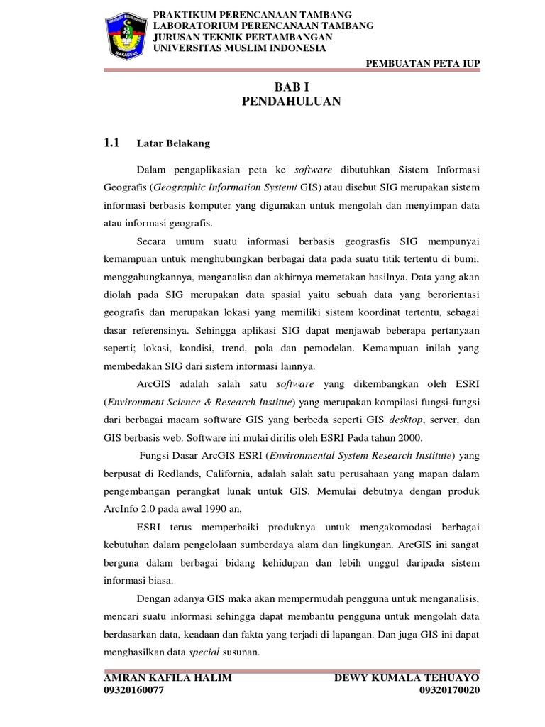 Pembuatan Peta IUP dengan ArcGIS | PDF