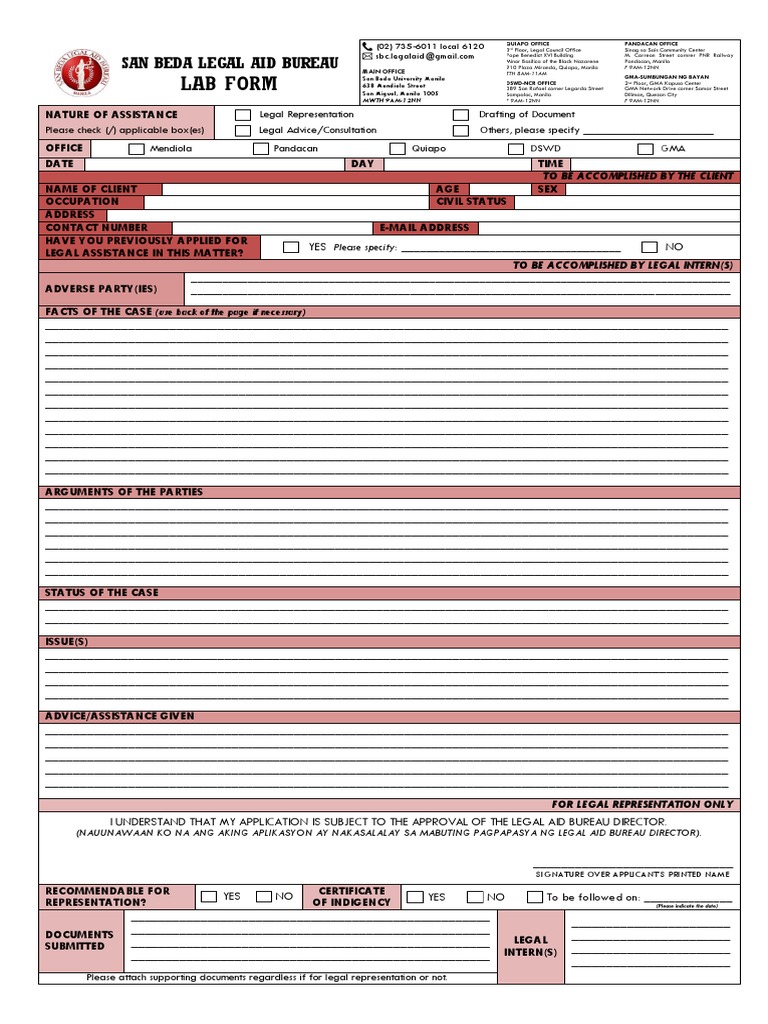 Super Final New Lab Form PDF | PDF | Manila