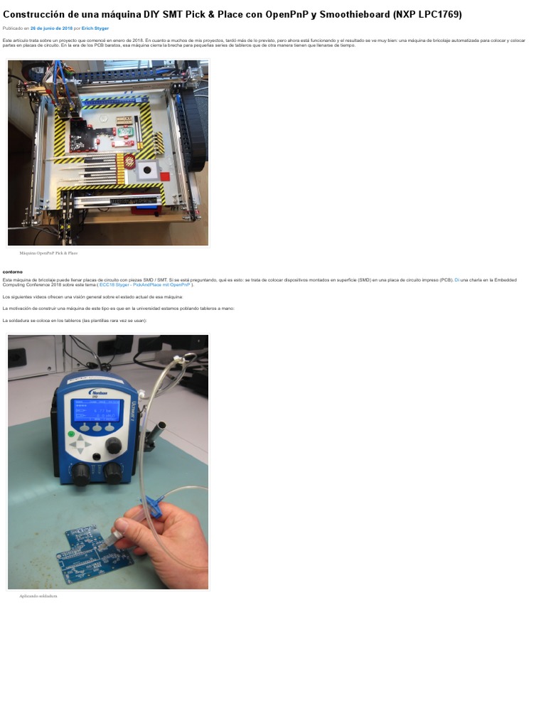 Construcción de Una Máquina DIY SMT Pick & Place Con OpenPnP y ...