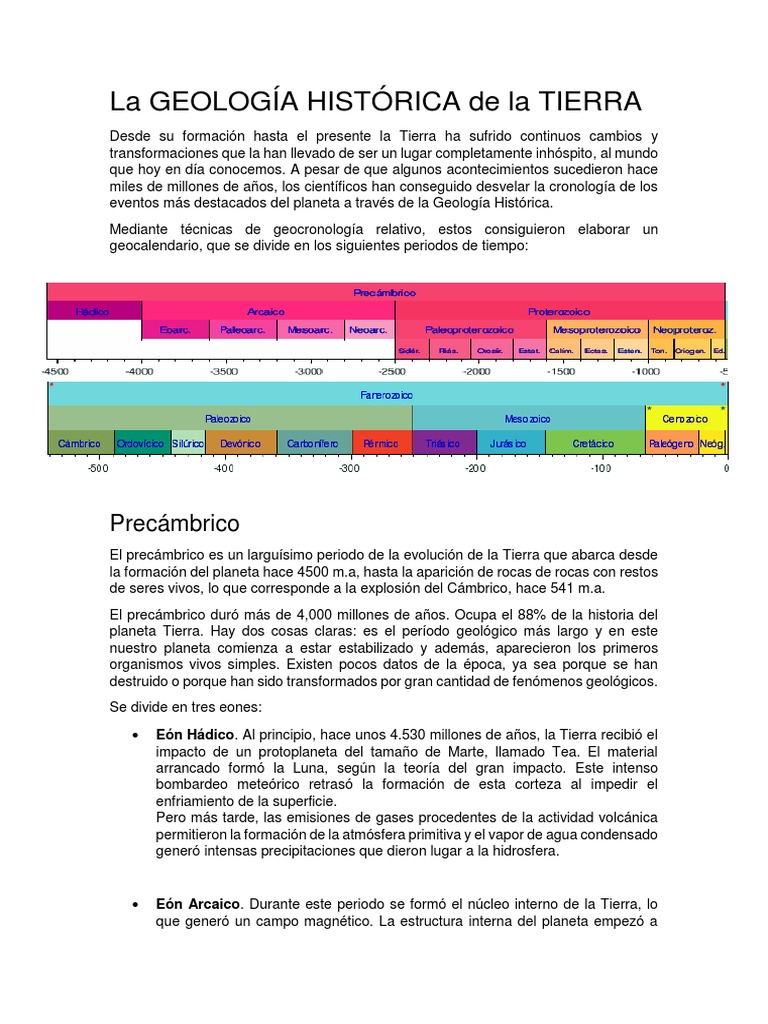 La Geologia Historica | PDF | Cretáceo | Tierra