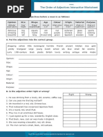 Order of Adjectives: Nosascomp | PDF | Adjective | Noun