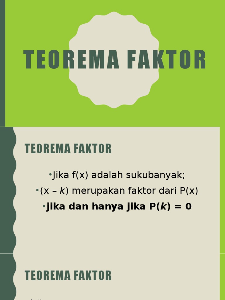 Teorema Faktor | PDF