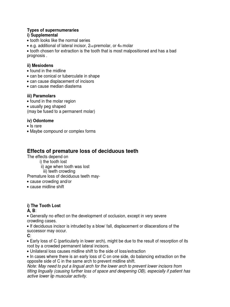 Types of Supernumeraries | PDF | Tooth | Dental Anatomy