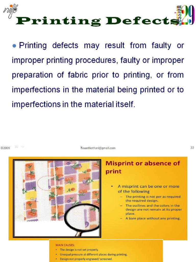 D&P 30 Printing Defects | PDF | Textiles | Textile Arts