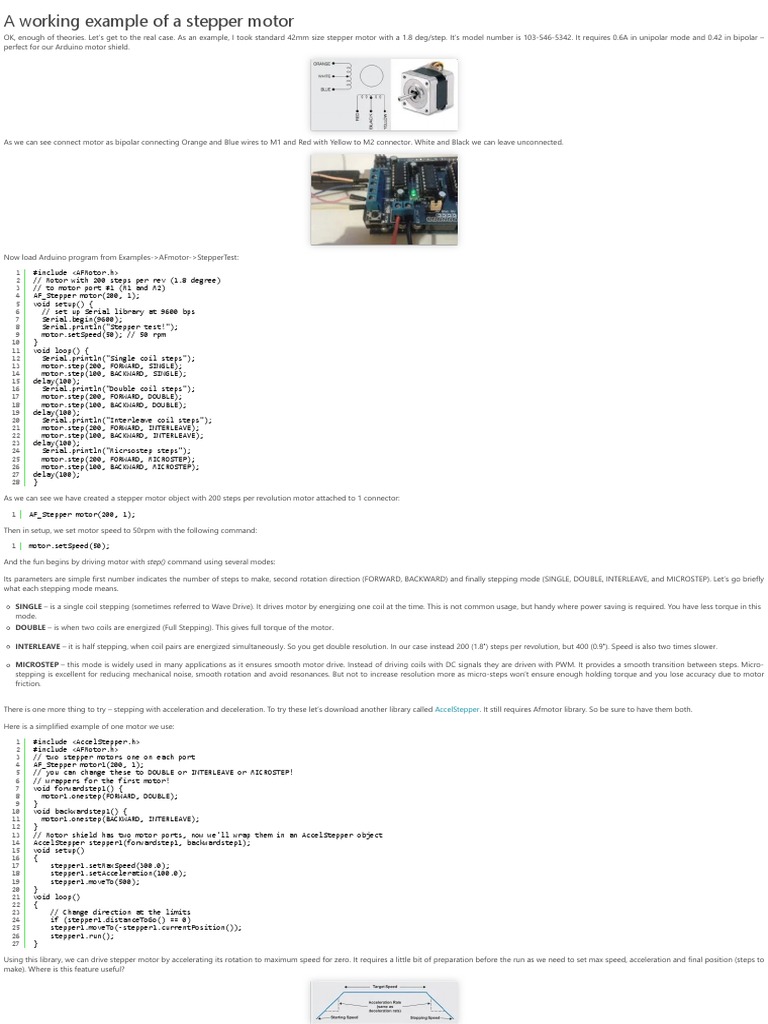 How To Drive Stepper Motor With Arduino Motor Shield - Do It Easy With ScienceProg | PDF ...