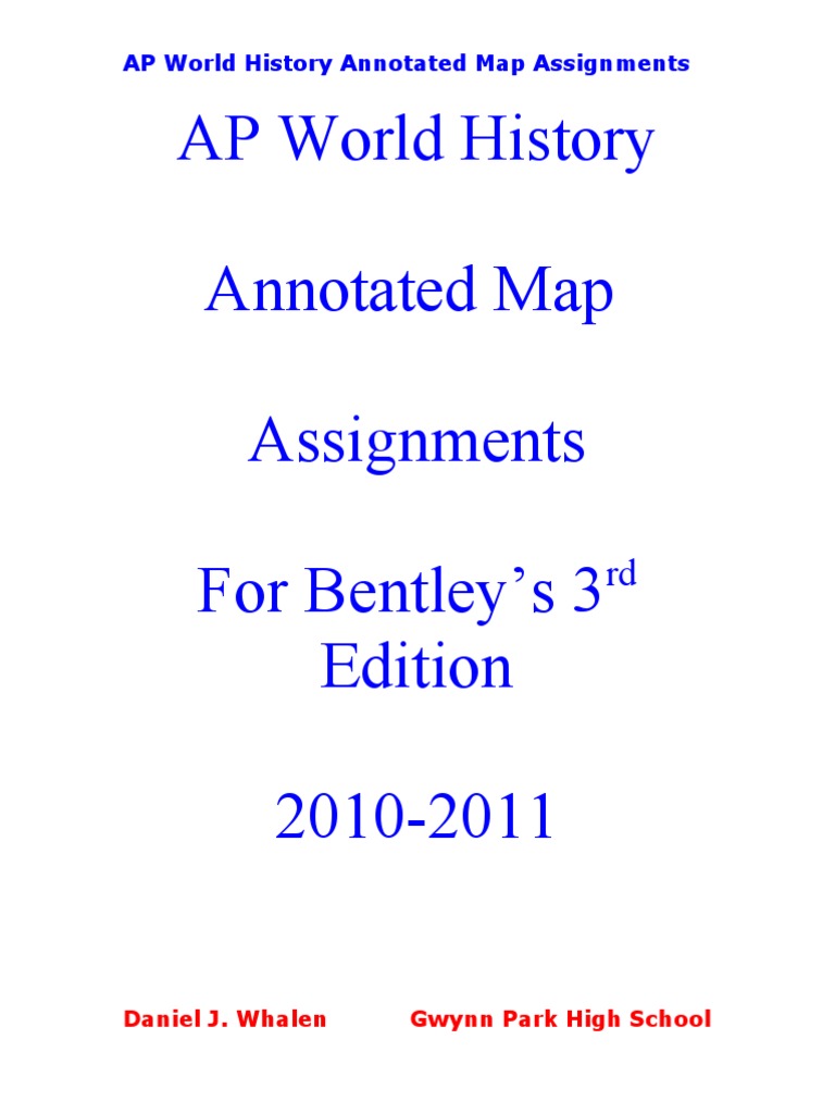 AP World History Annotated Map Assignments | World History | Mind