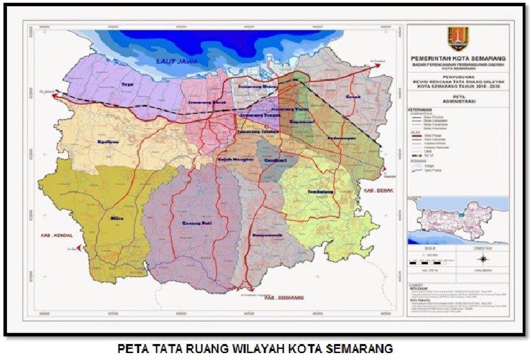 Peta Tata Ruang Kota Semarang 1 | PDF