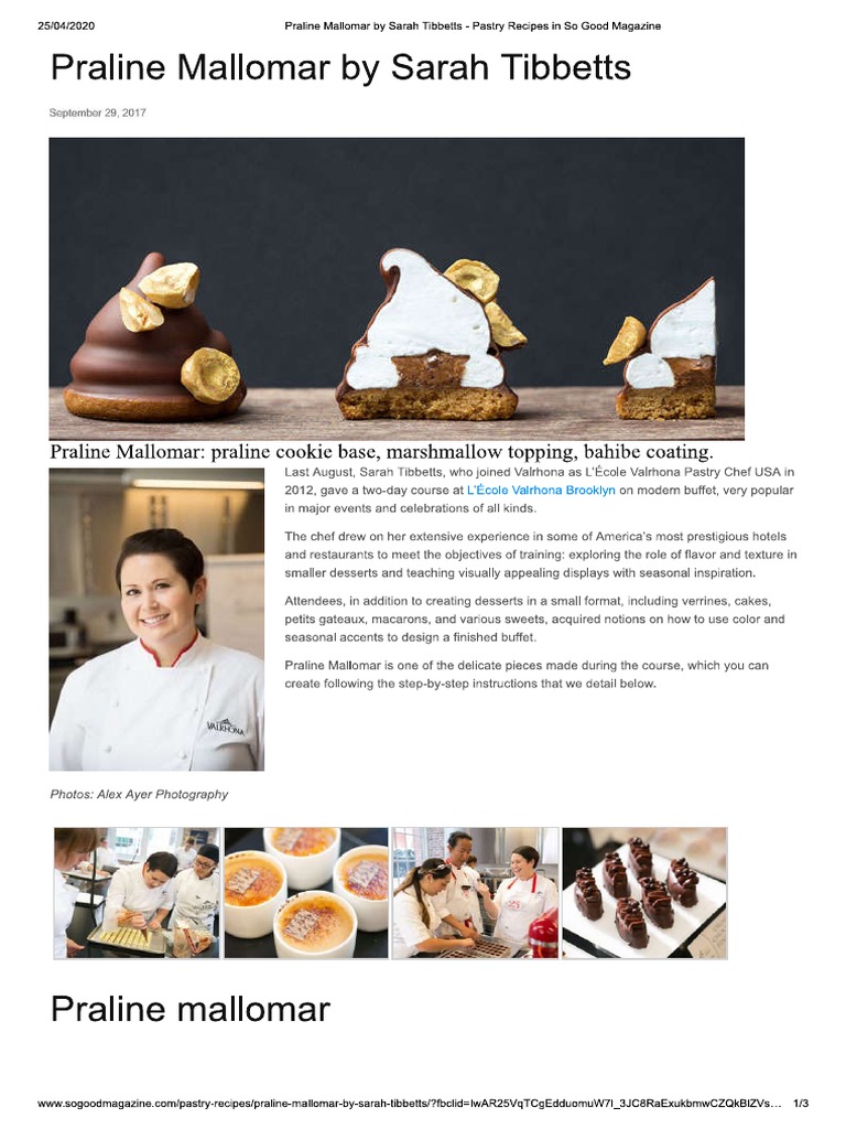 Sarah Tibbetts Praline Mallomar by - Pastry Recipes in So Good Magazine ...