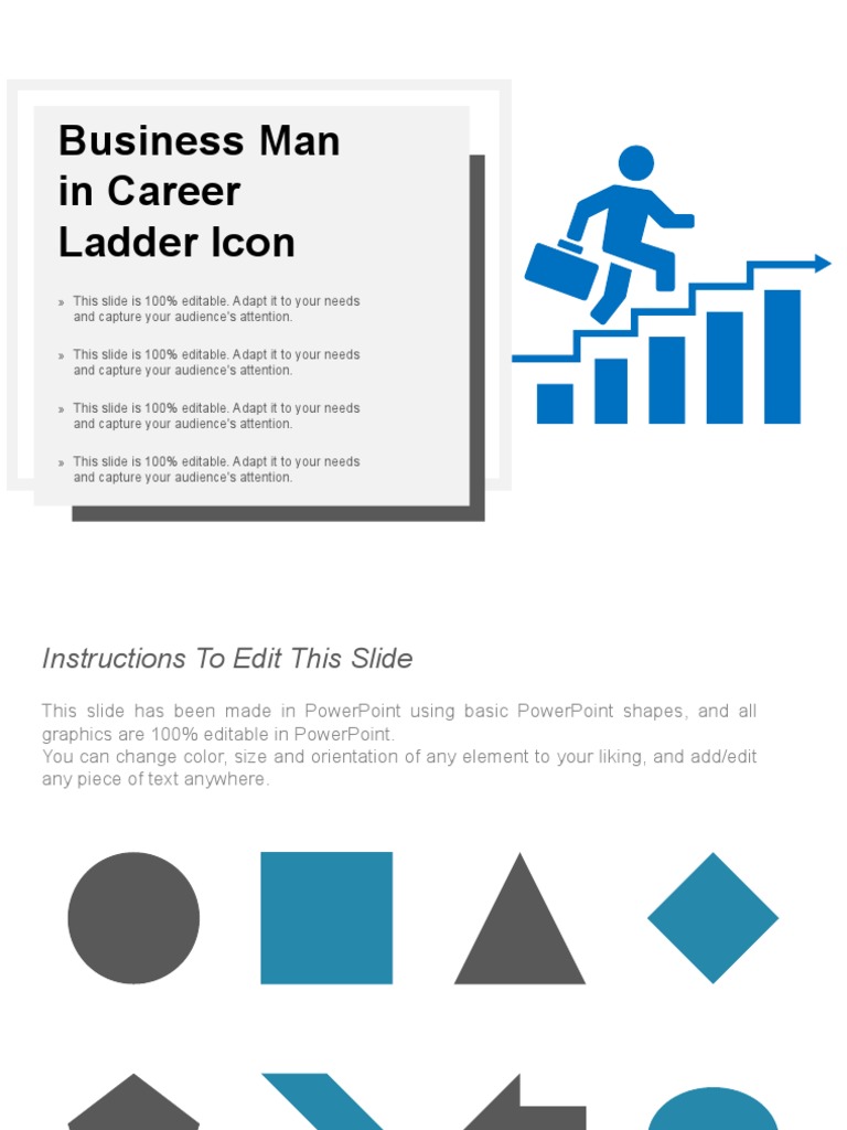 Editable Career Ladder Slide | PDF