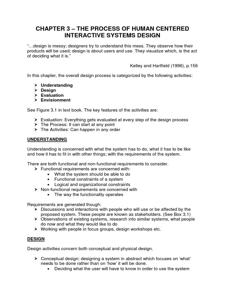 Chapter 3 - The Process of Human Centered Interactive Systems Design ...
