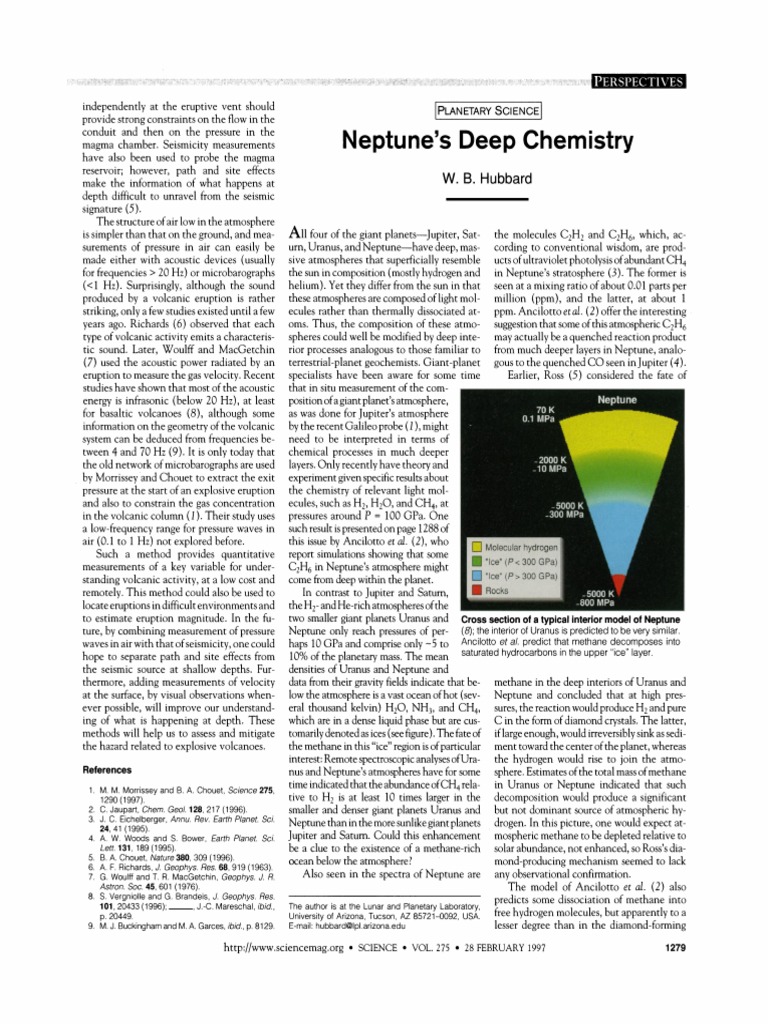 Probing Neptune's Deep Chemistry Through Analysis of Atmospheric ...