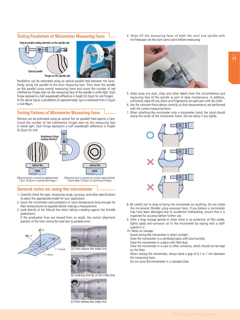 Testing Parallelism of Micrometer Measuring Faces: Quick Guide To ...