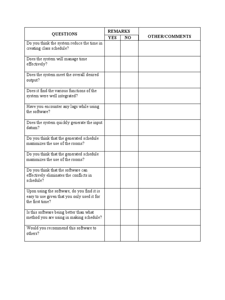 Questions Remarks Other/Comments YES NO | PDF