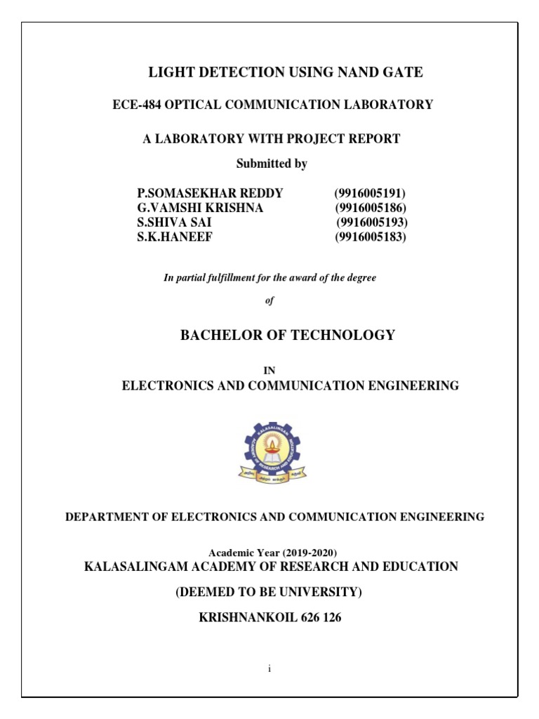 Light Detector Using Nand Gate | PDF | Electronic Circuits | Logic Gate