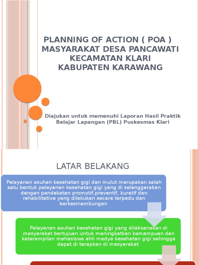 Planning of Action (Poa) | PDF