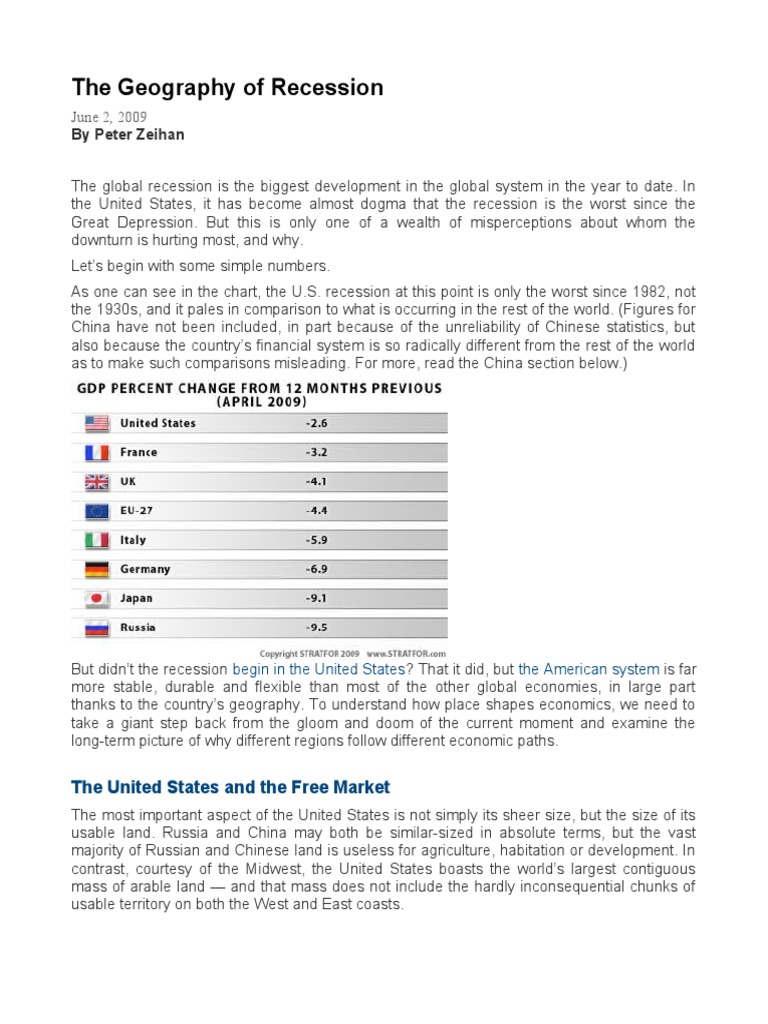 The Geography of Recession | PDF | Russia | World Politics