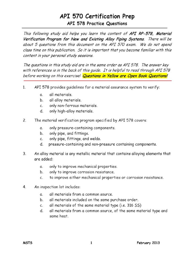 API 570 Certification Prep - MSTS Training - Api-570-Certification-1 | PDF