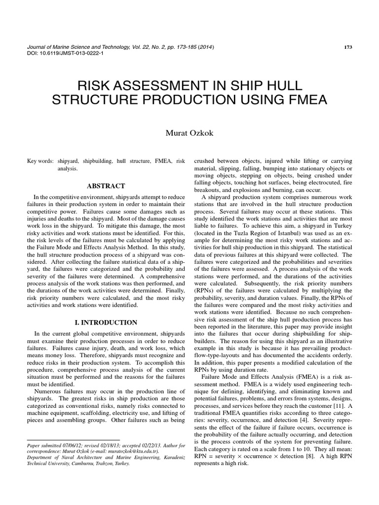 T50 - SVPM - 2014 - 13 - Risk Assessment in Ship Hull Structure ...