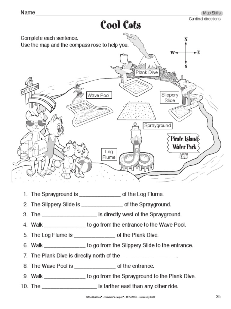 Cardinal Directions Worksheets