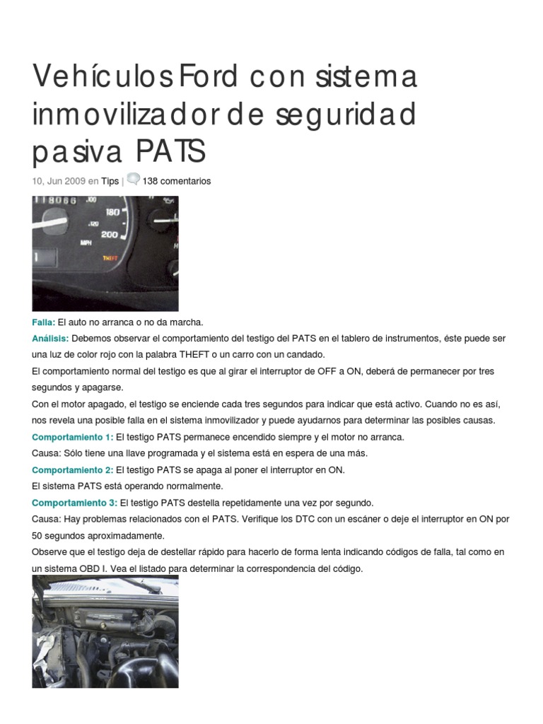 Codigos de Falla Ford PDF | PDF | Informática y tecnología de la ...