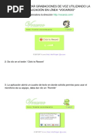 Tutorial para Grabar en Vocaroo | PDF