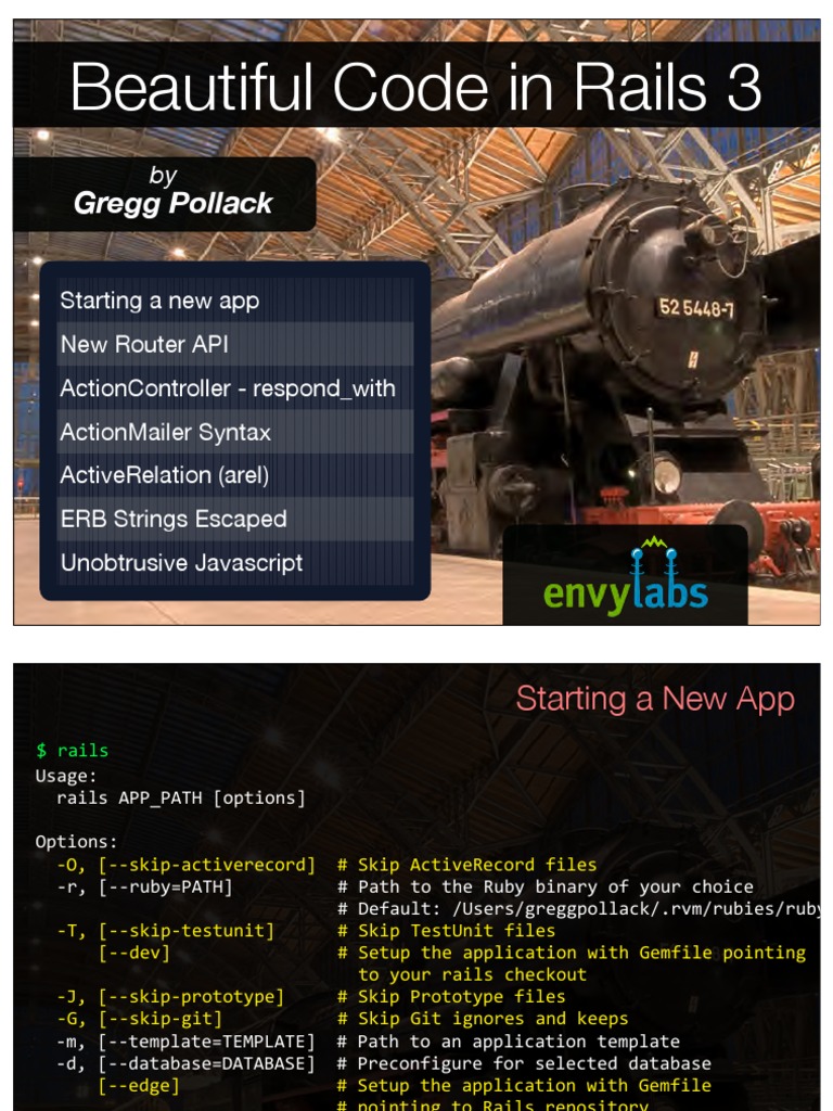 Rails 2 To The 3 Abridged - Presentation | PDF
