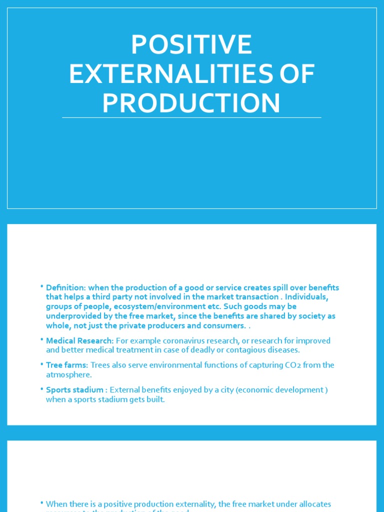 Positive Externalities in Production and Consumption | PDF ...