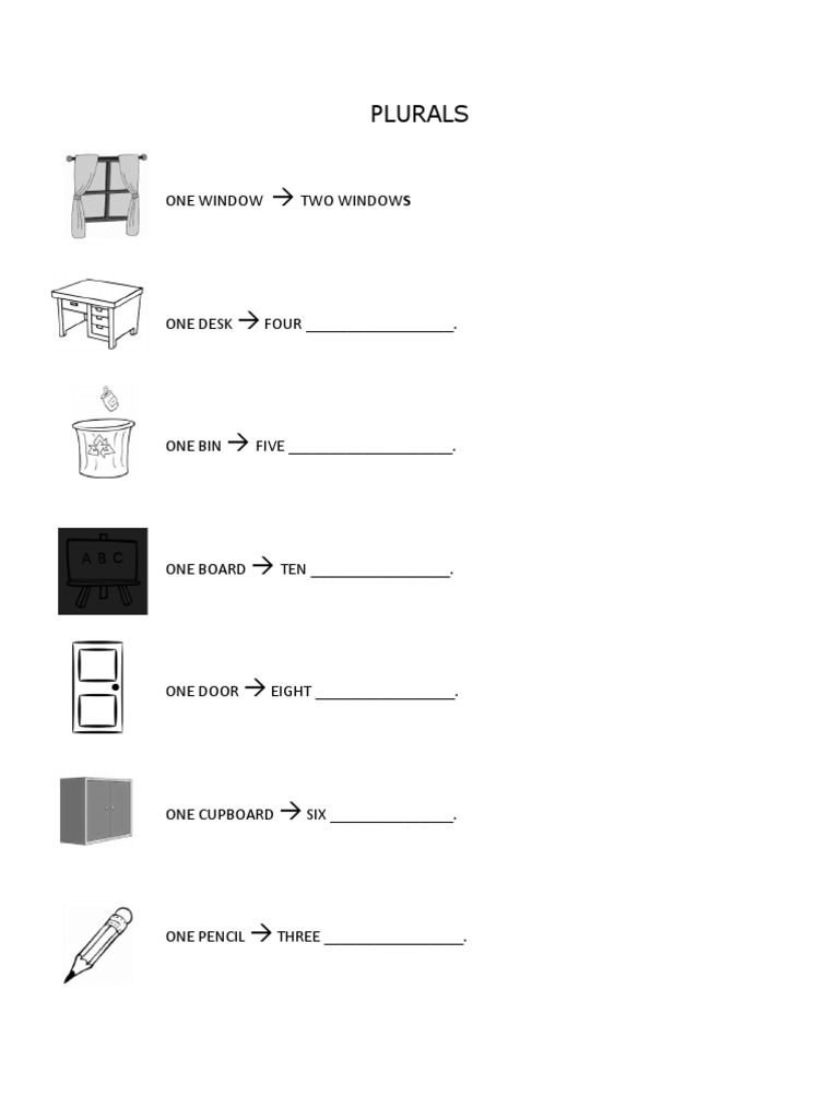 Plurals: One Window Two Windows | PDF