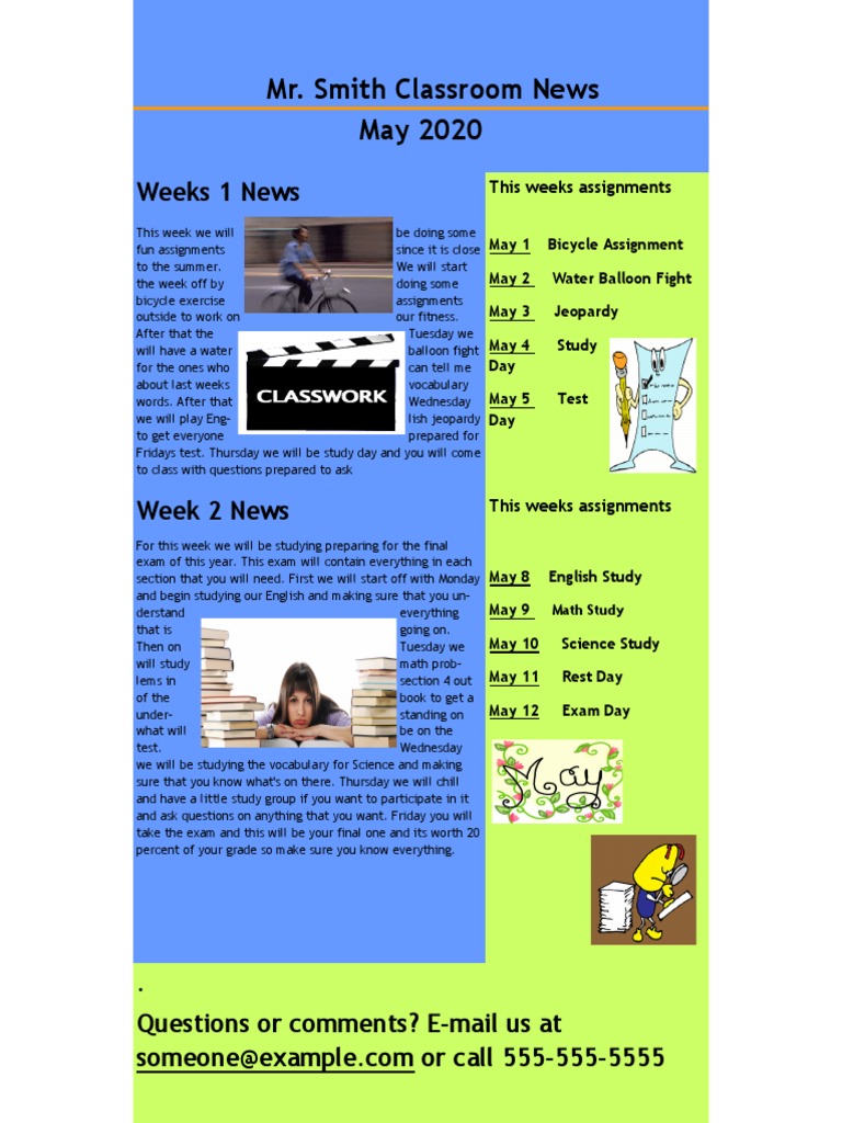 Mr. Smith's Classroom Activities | PDF | Test (Assessment) | Learning