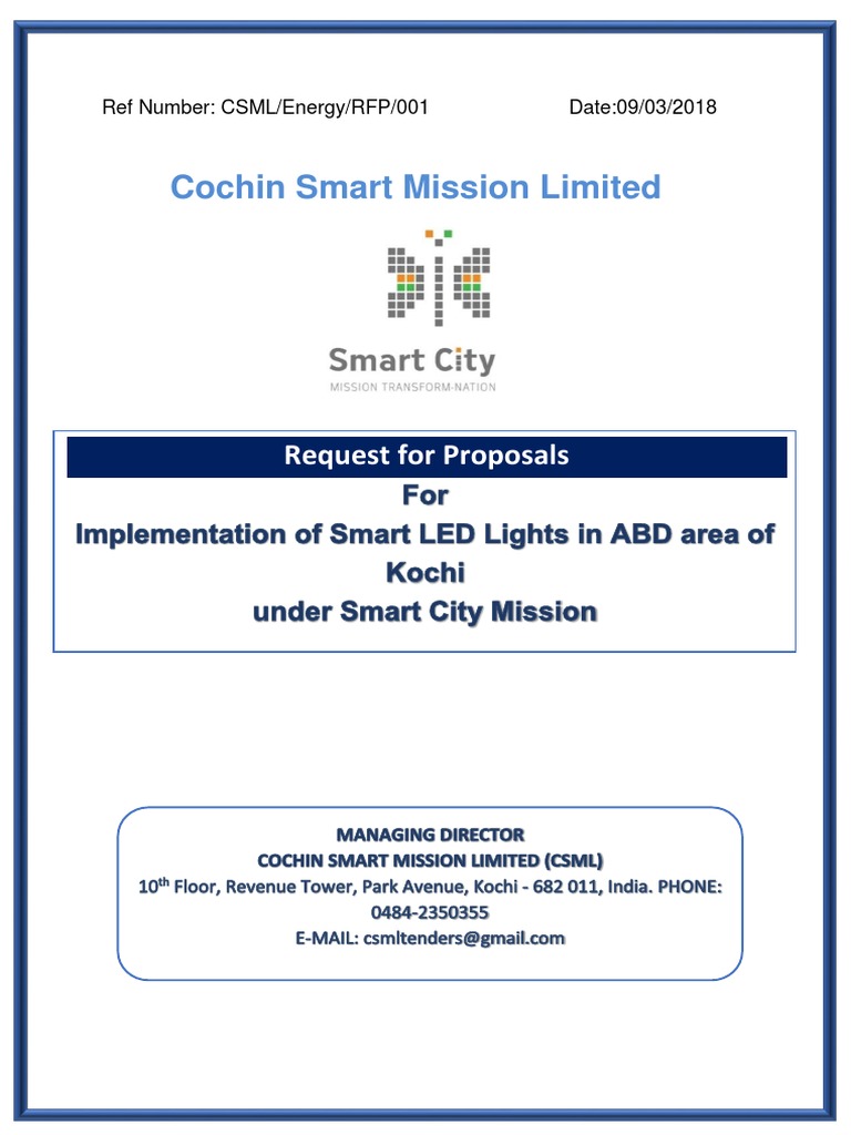 RFP Smartled | PDF | Request For Proposal | Lighting