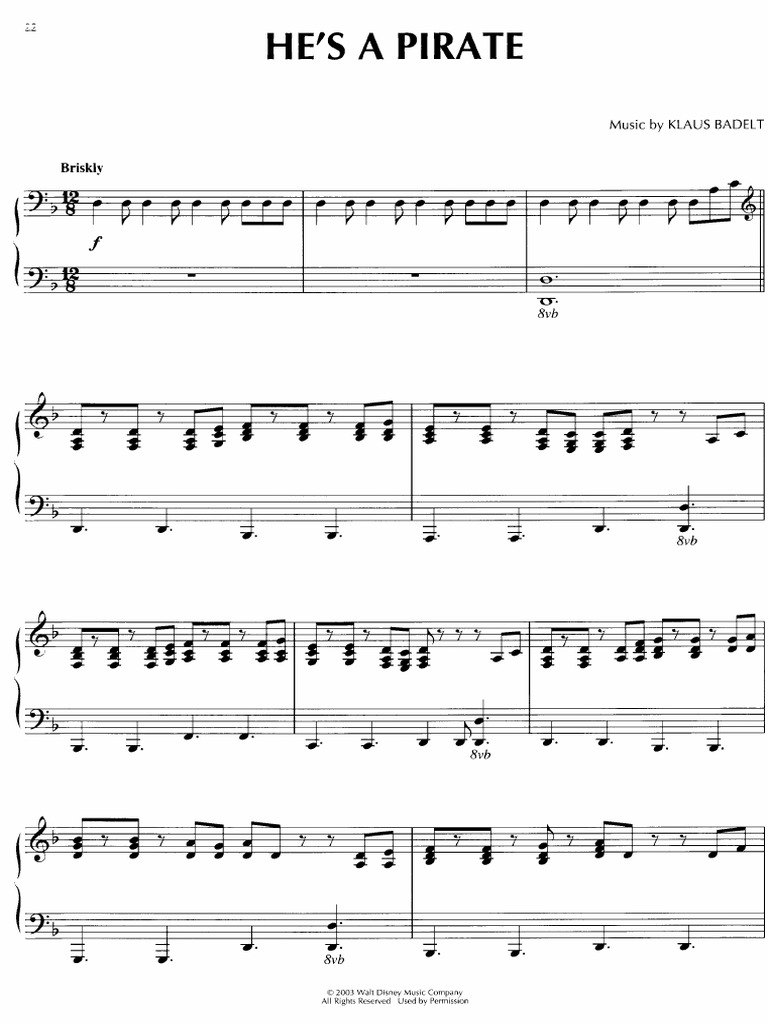 He's a Pirate - Klaus Badelt Music | PDF | Law | Science & Mathematics