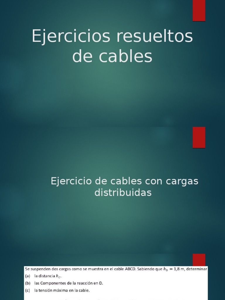 Ejercicios Resueltos de Cables | PDF