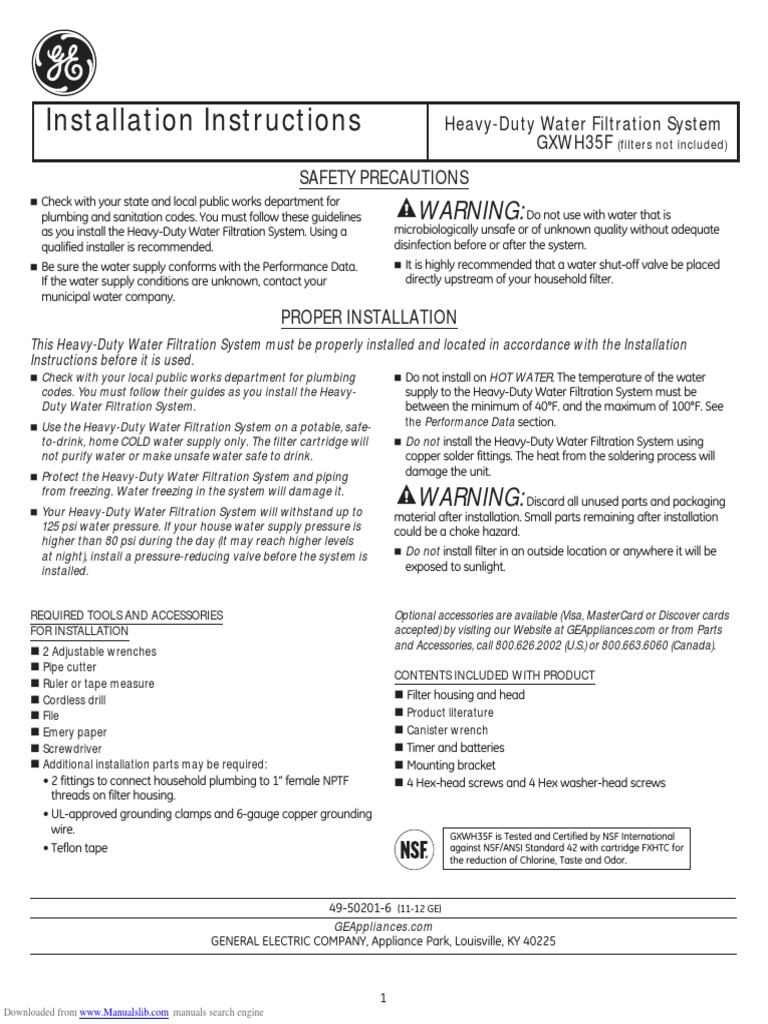 Installation Instructions: Warning | PDF | Implied Warranty | Plumbing