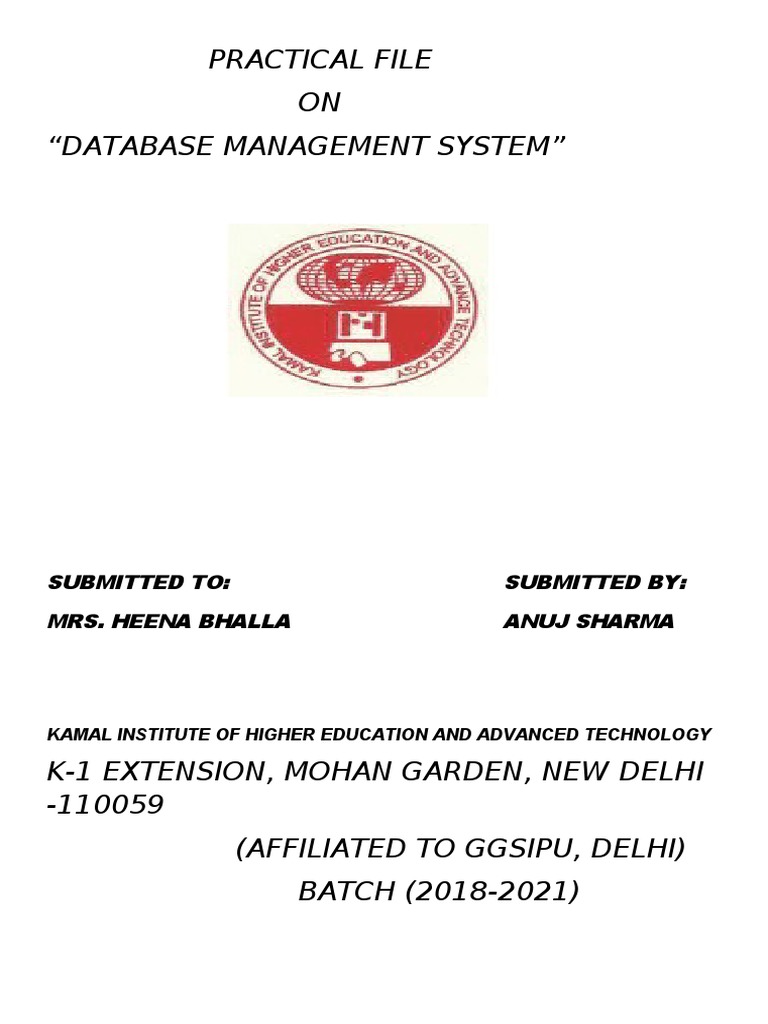 SQL Project With Codings | PDF | Databases | Sql