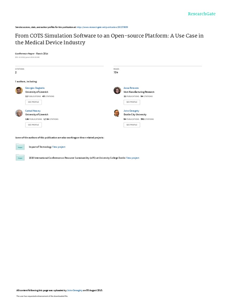 From COTS Simulation Software To An Open-Source Platform: A Use Case in ...